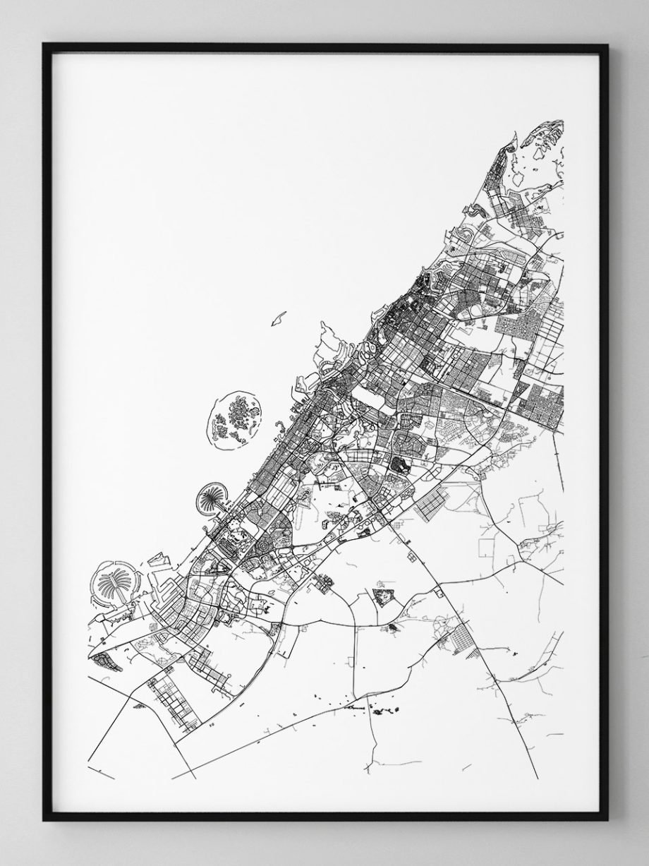 Dubai Map Poster - Milly Studio